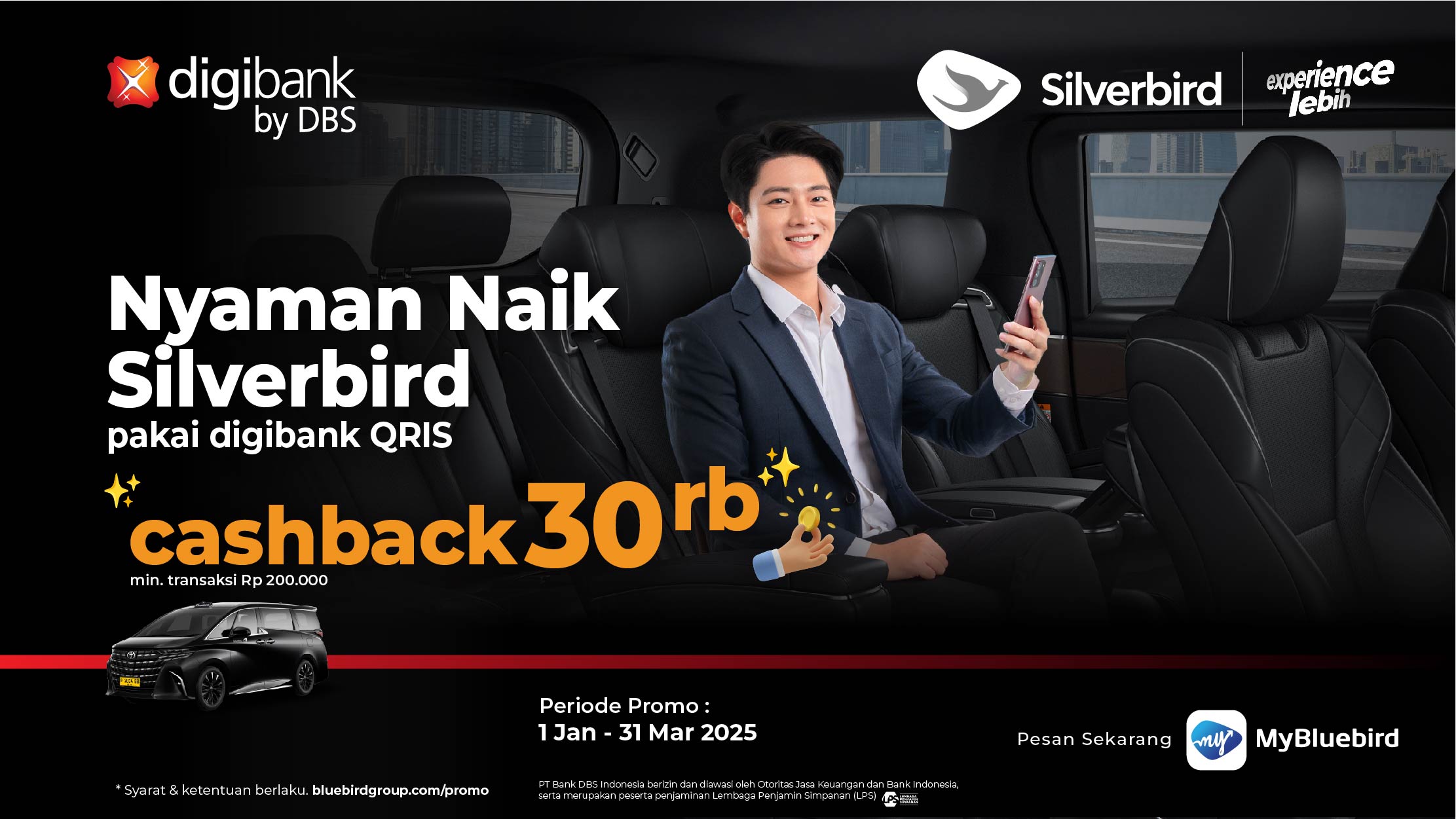 Rp 30.000 Cashback on Silverbird with digibank QRIS- Blue Bird Group